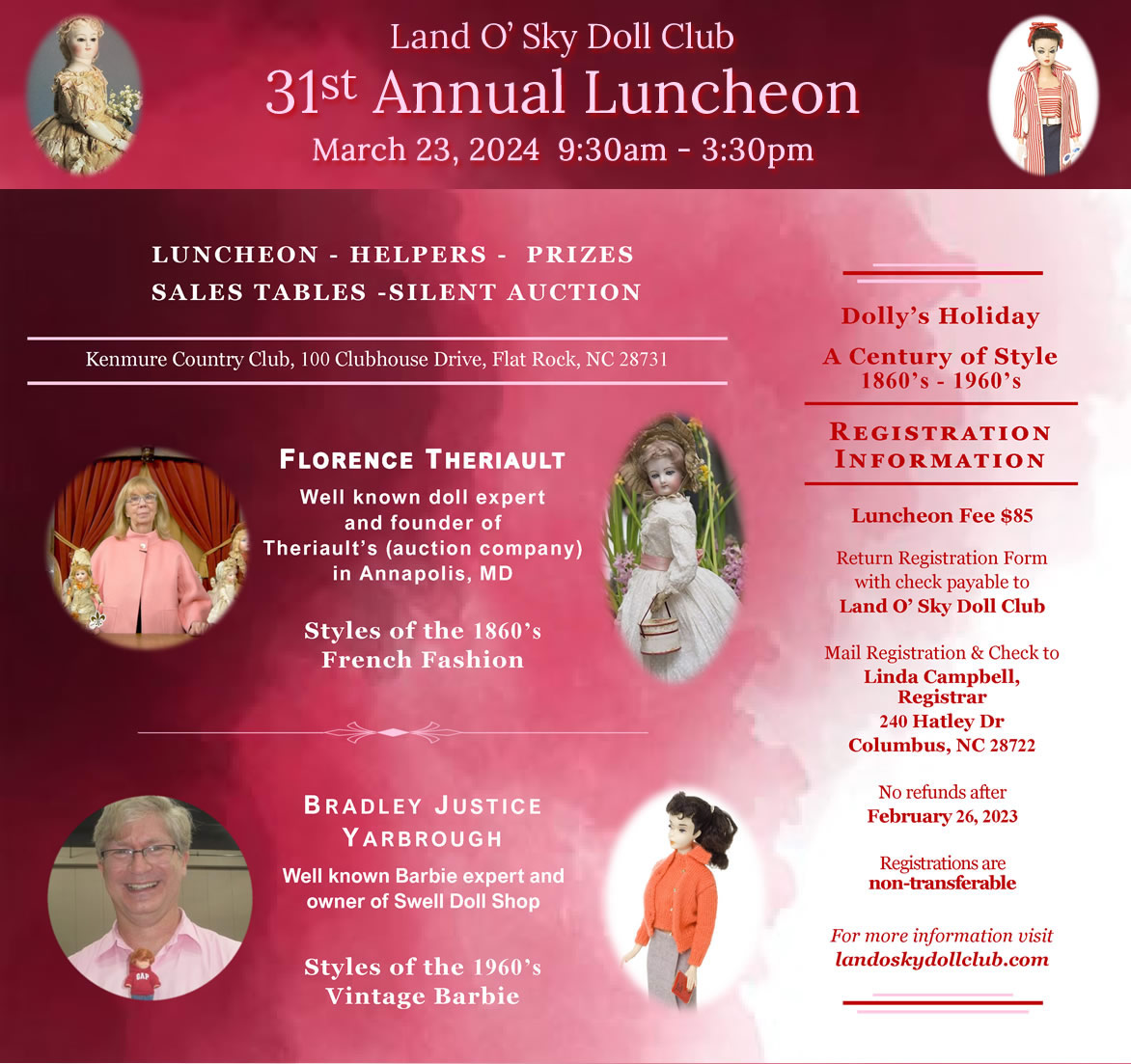 Upcoming Events › Land O'Sky Doll Club 31st Annual Luncheon | United ...
