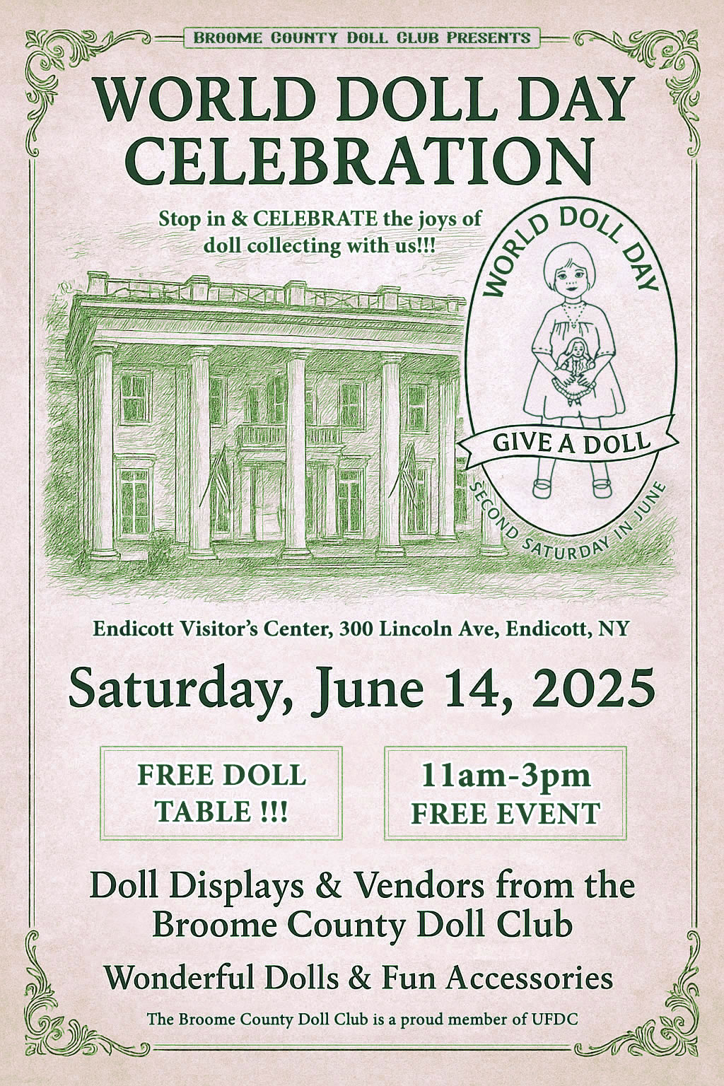 Upcoming Events › Broome County Doll Club - World Doll Day Event ...
