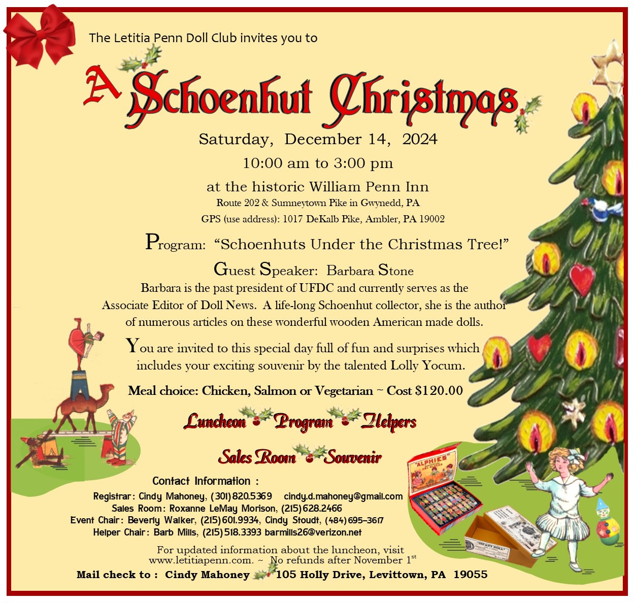 Upcoming Events › Letitia Penn Doll Club Luncheon | United Federation ...